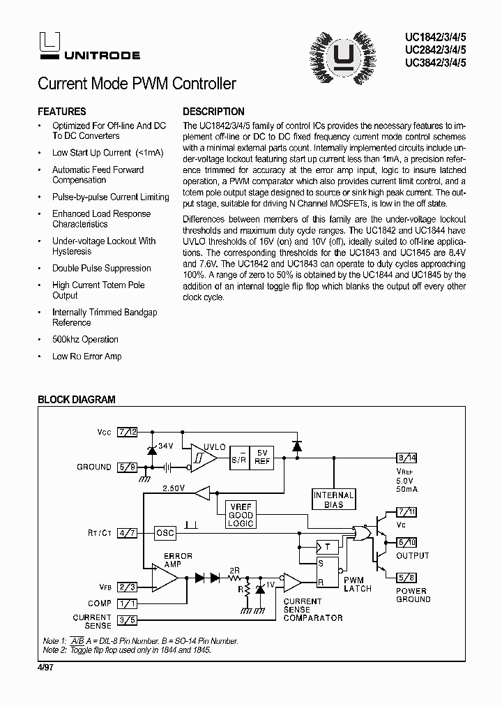 UC3843_1771.PDF Datasheet Download --- IC-ON-LINE